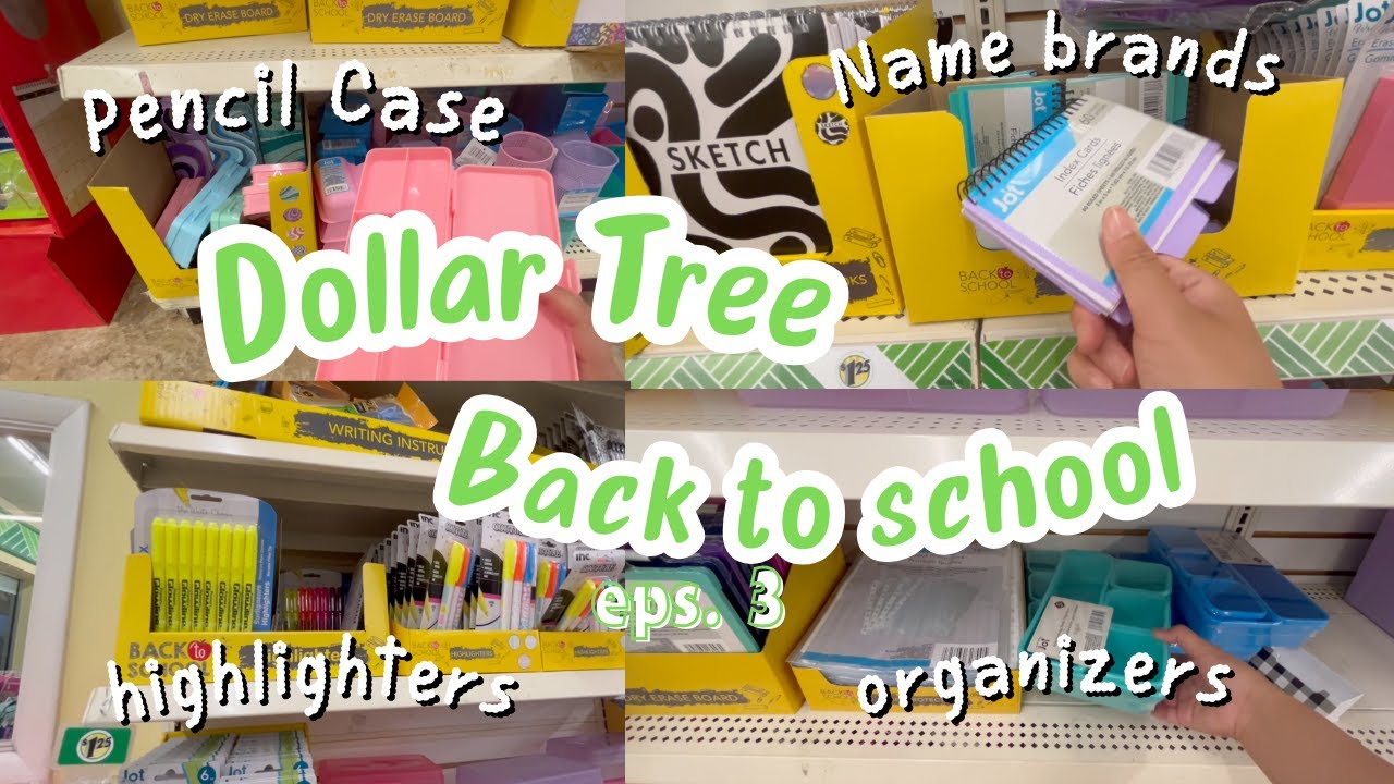 Dollar Tree Finds ** Back to school shopping at Dollar tree - YouTube