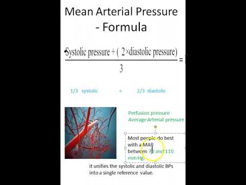 Medicine Mean Arterial Pressure MAP Formula Blood Pressure Shorts - YouTube