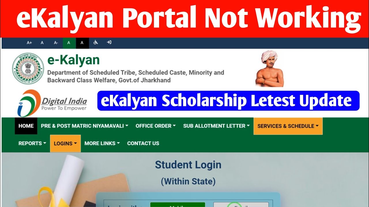 eKalyan Scholarship Portal Not Working Today 27 July 24। eKalyan ...