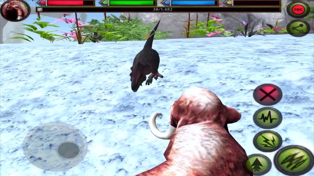 Mammoth VS Sabertooth, T-Rex, Ultimate Dinosaur Simulator - YouTube
