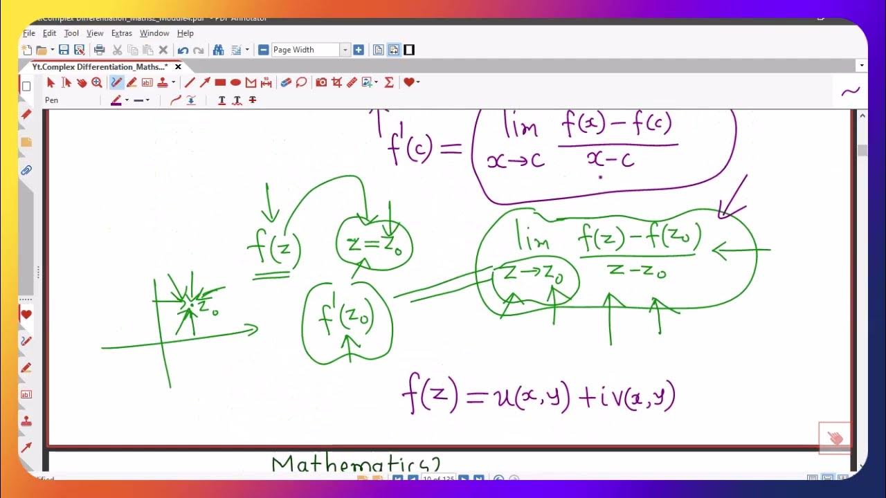 Lec3/Complex Differentiation/Differentiability of Complex Function - YouTube