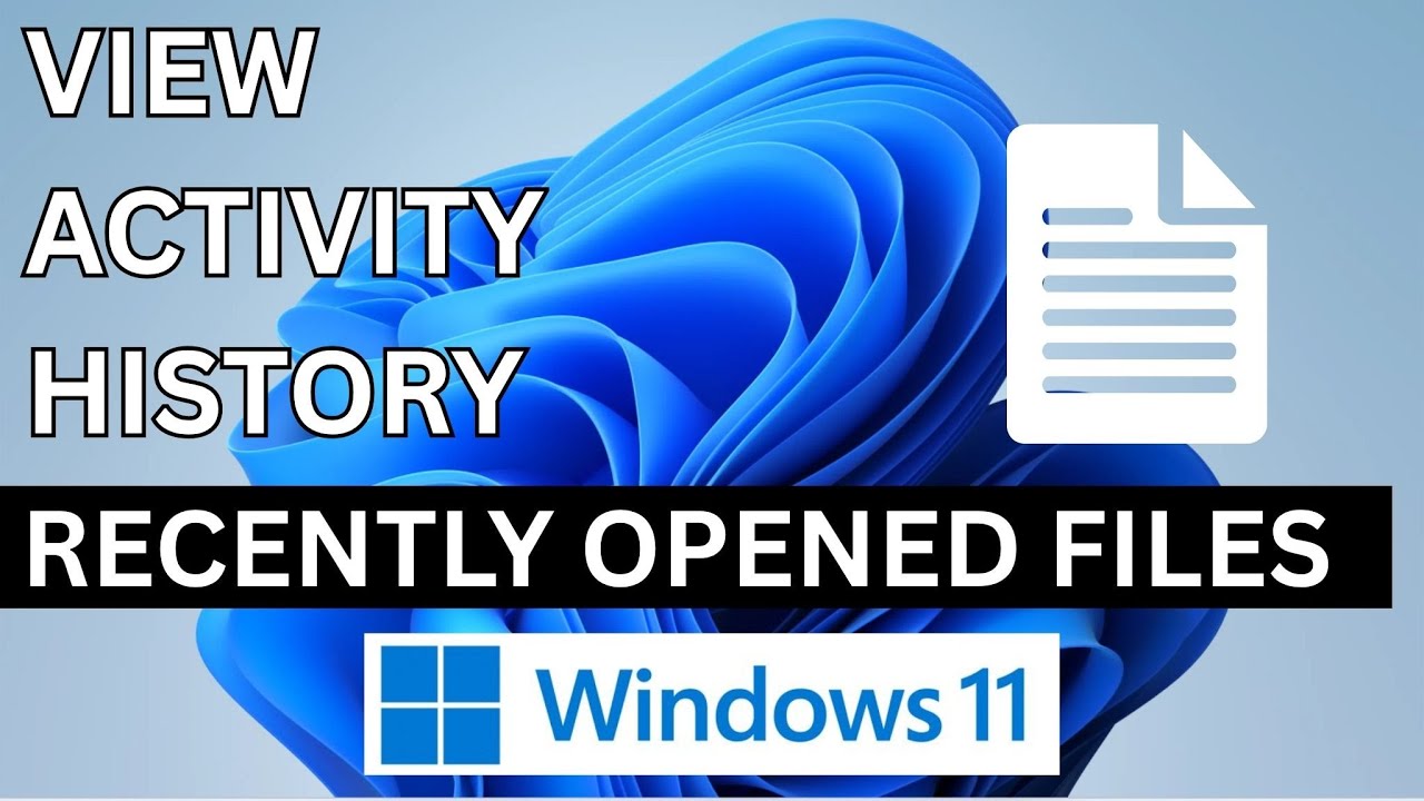 How to View Activity History on Windows 11 - YouTube