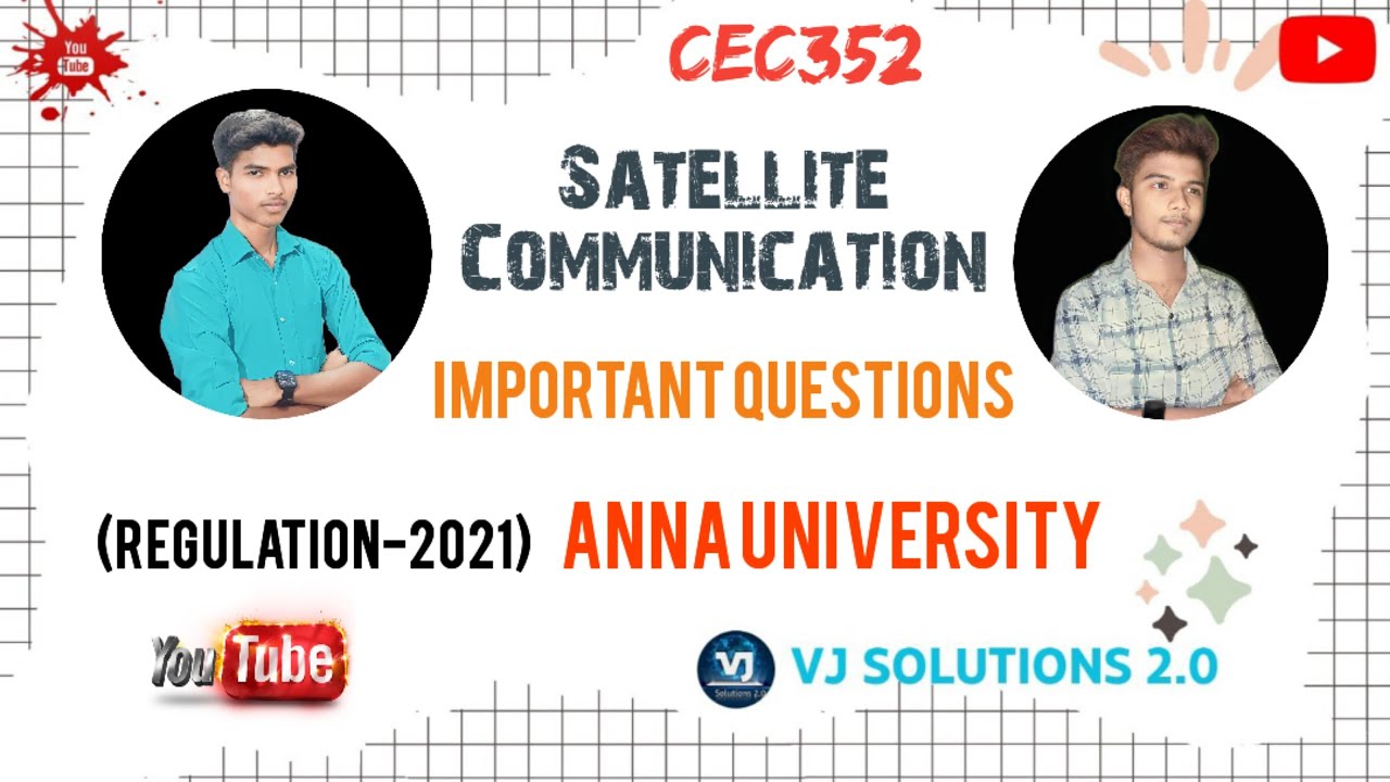 Satellite Communication Important Questions| CEC352 |R-2021 |#anna university |#tamil #cec352 ...
