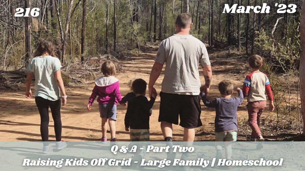 Q & A Part II | Raising Kids Off Grid, Large Family, Homeschool, Health ...