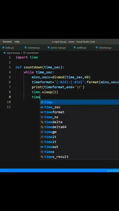 Python Program To Create Countdown Timer Shorts Coding Programmingcoding Pythonprogramming