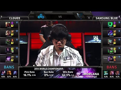 Cloud 9 vs Samsung Blue | Game 2 Quarter Finals S4 Worlds LOL 2014 Playoffs | C9 vs SSB G2 - YouTube