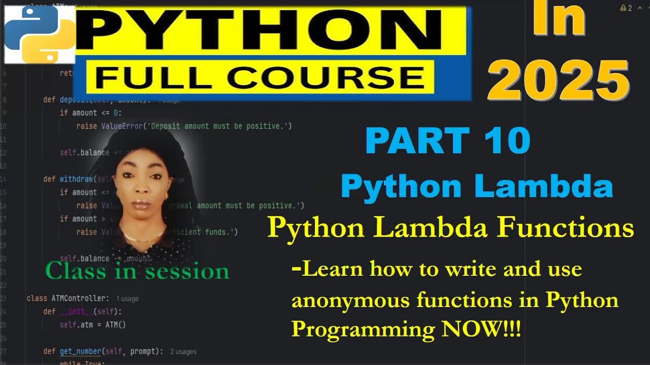 Python Lambda Function Python Full Course For Beginners Python 1408
