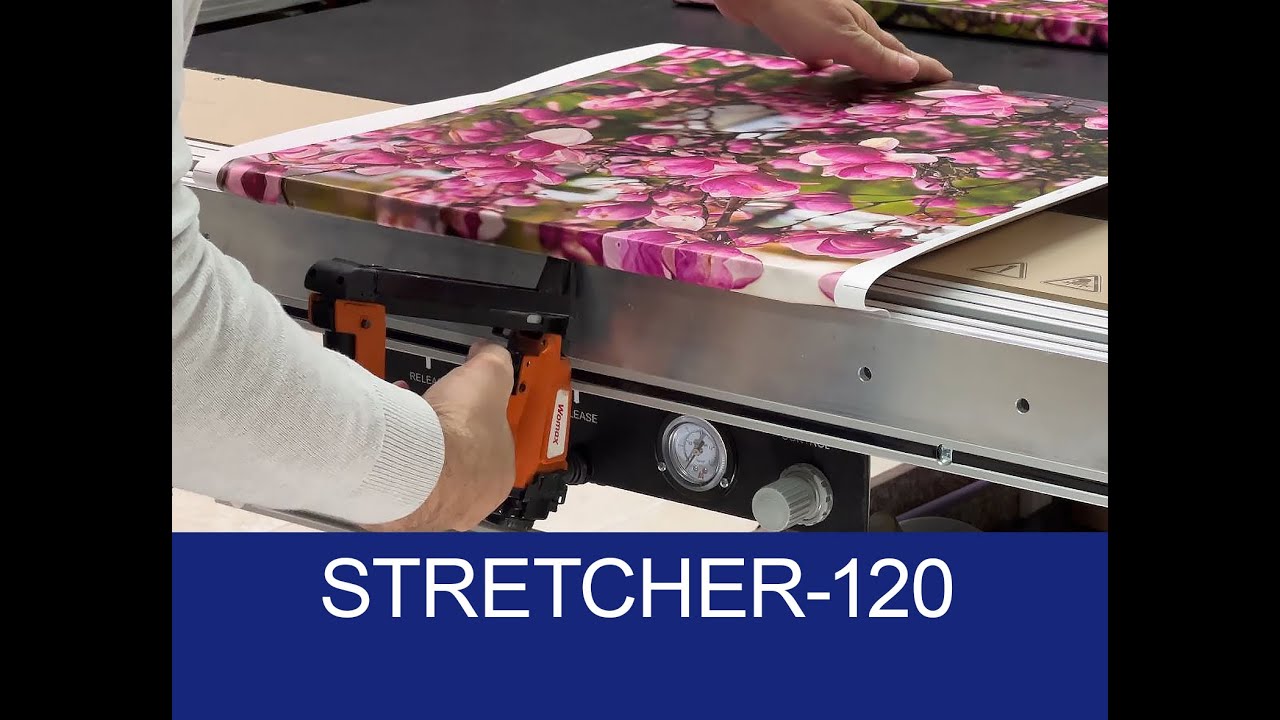 Stretcher-120 Pneumatic Canvas Stretching Machine for Stretcher Bars ...