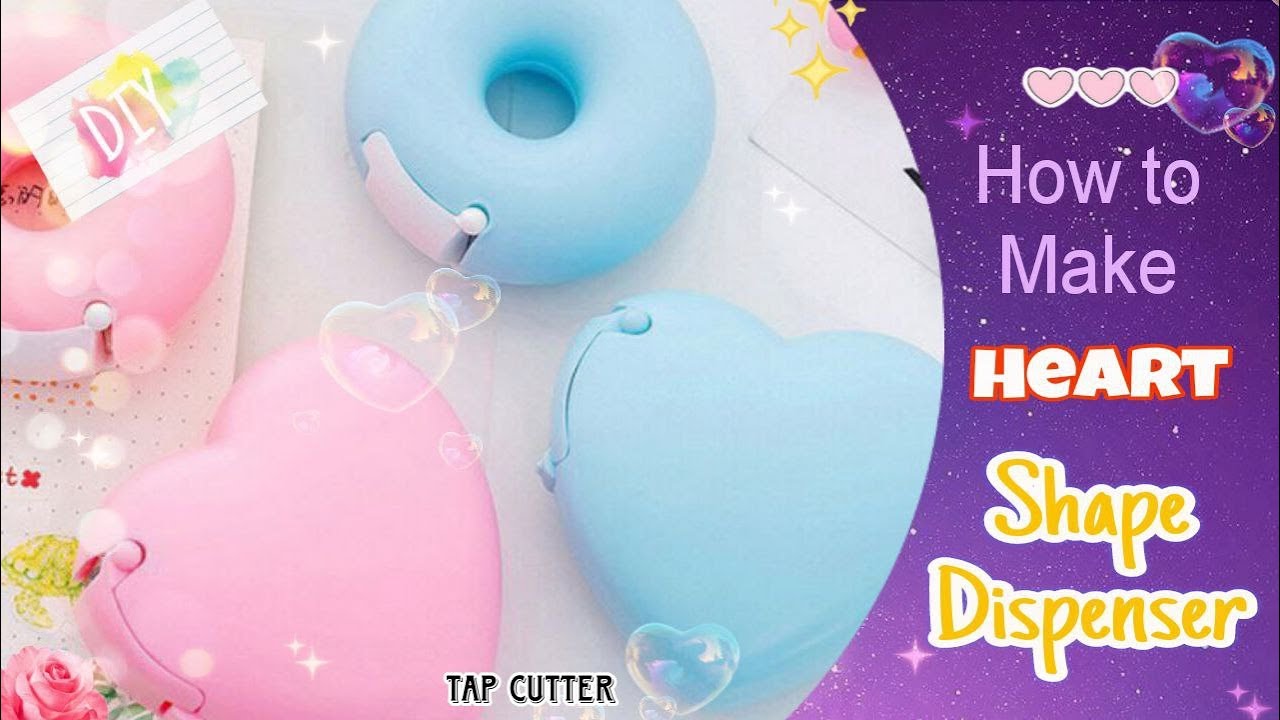 How to make cute🌸 tape cutter at home _ DIY tape cutter/ Dispenser # ...