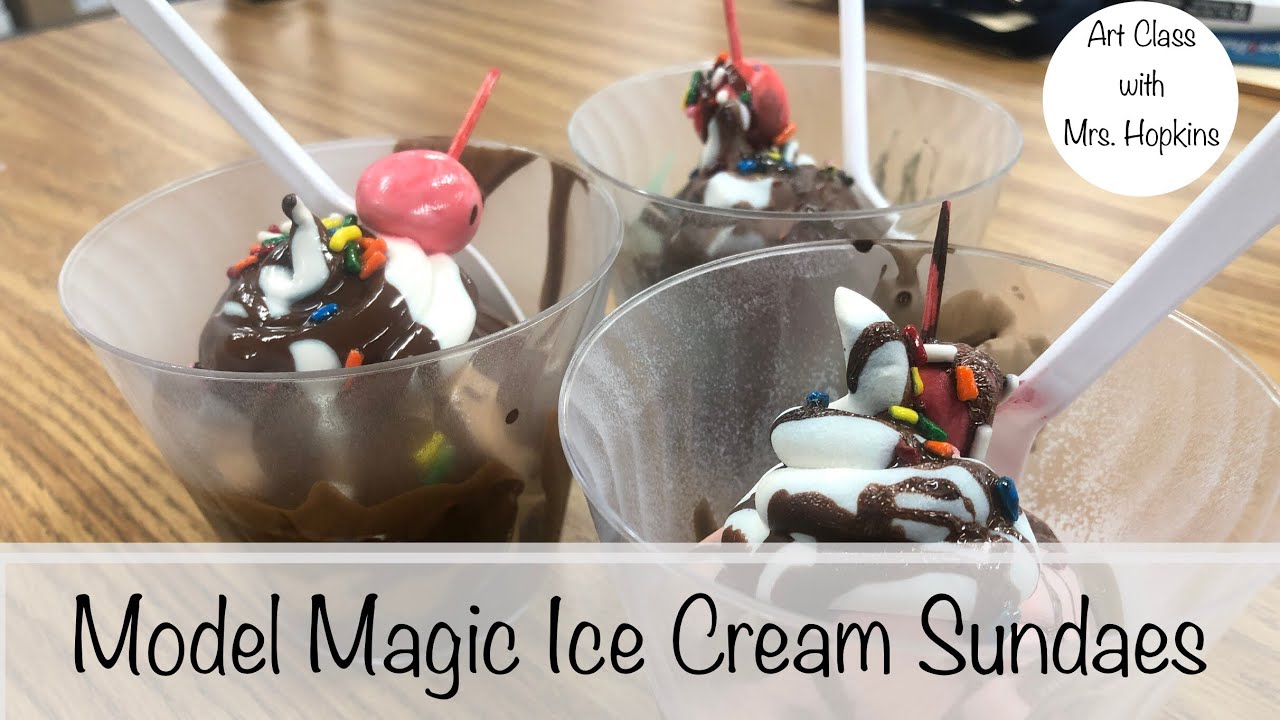 Model Magic Ice Cream Sundaes - YouTube