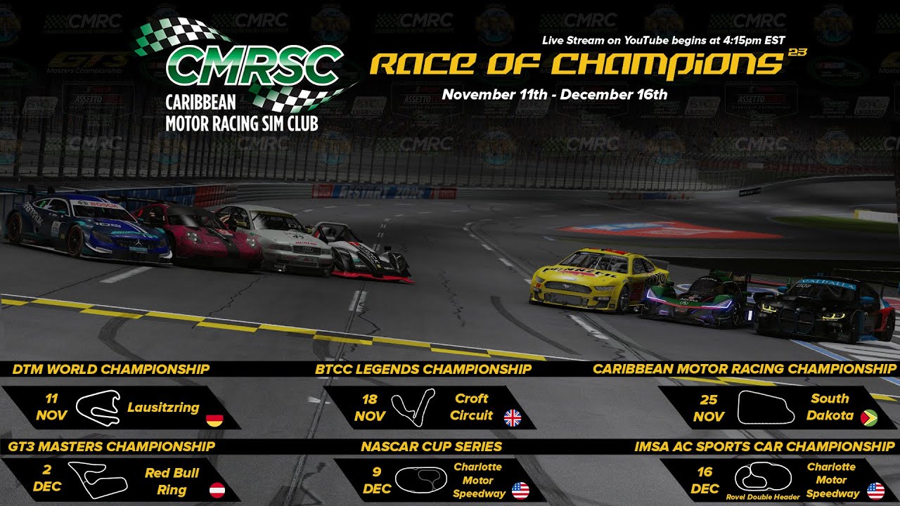 Caribbean Motor Racing Sim Club Race of Champions 23 Official Trailer ...