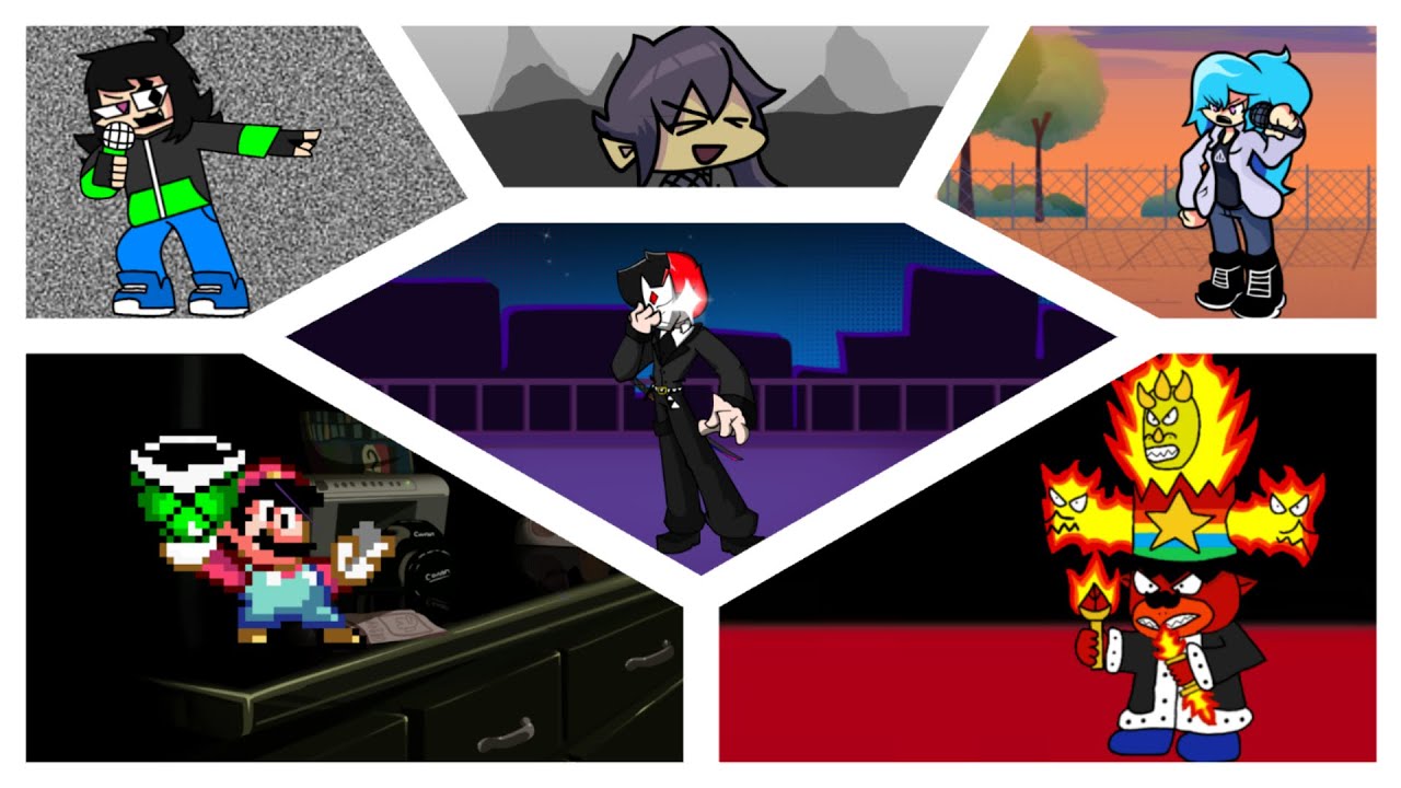 FNF Vast but every turn a different character sings it - YouTube