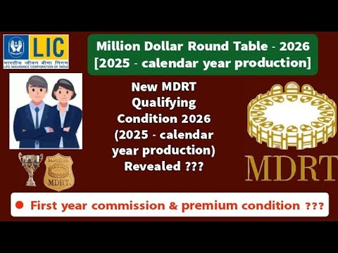FLASH NEWS💥💥💥"" MDRT 2026" COMMISSION&PREMIUM Revealed ??? #LIC# ...