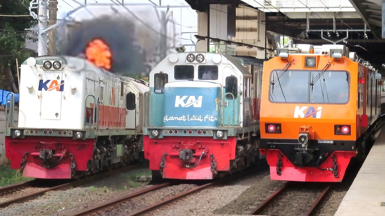 Kumpulan Kereta Api KRL Commuter Line di STASIUN JAKARTA : Kereta Luar ...