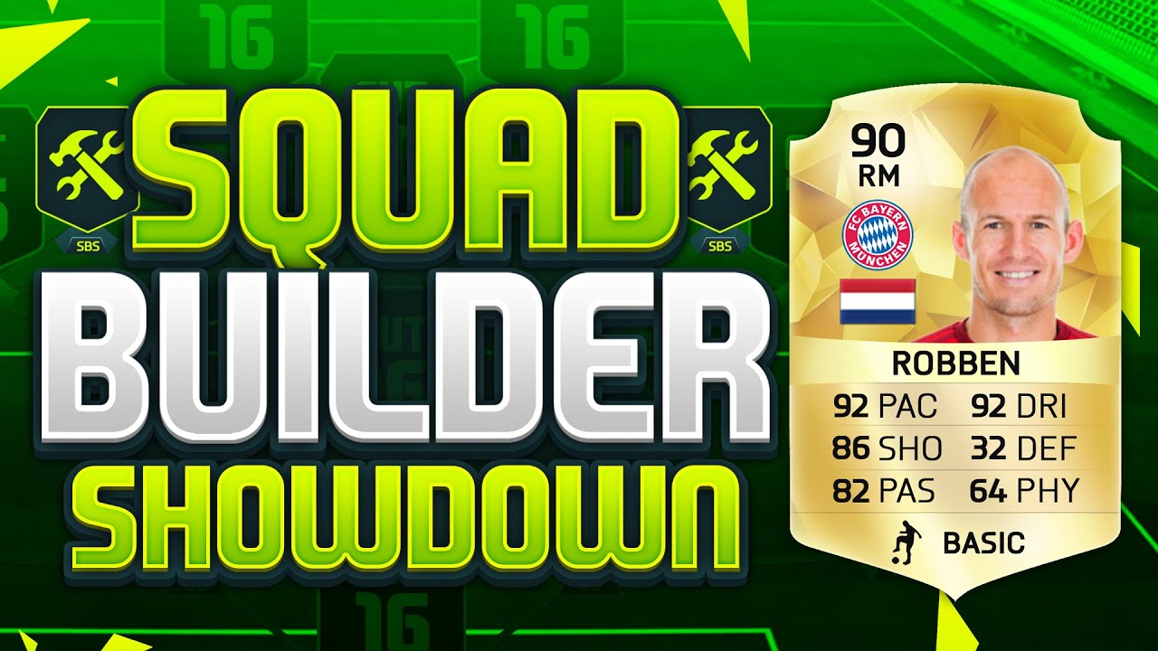 FIFA 16 SQUAD BUILDER SHOWDOWN!!! ARJEN ROBBEN!!! 90 Rated Robben Squad ...