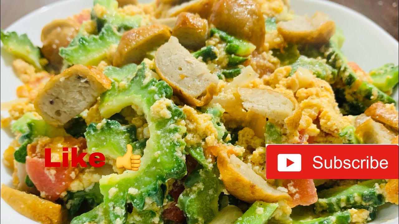 Ginisang ampalaya na may itlog at kikiam - YouTube