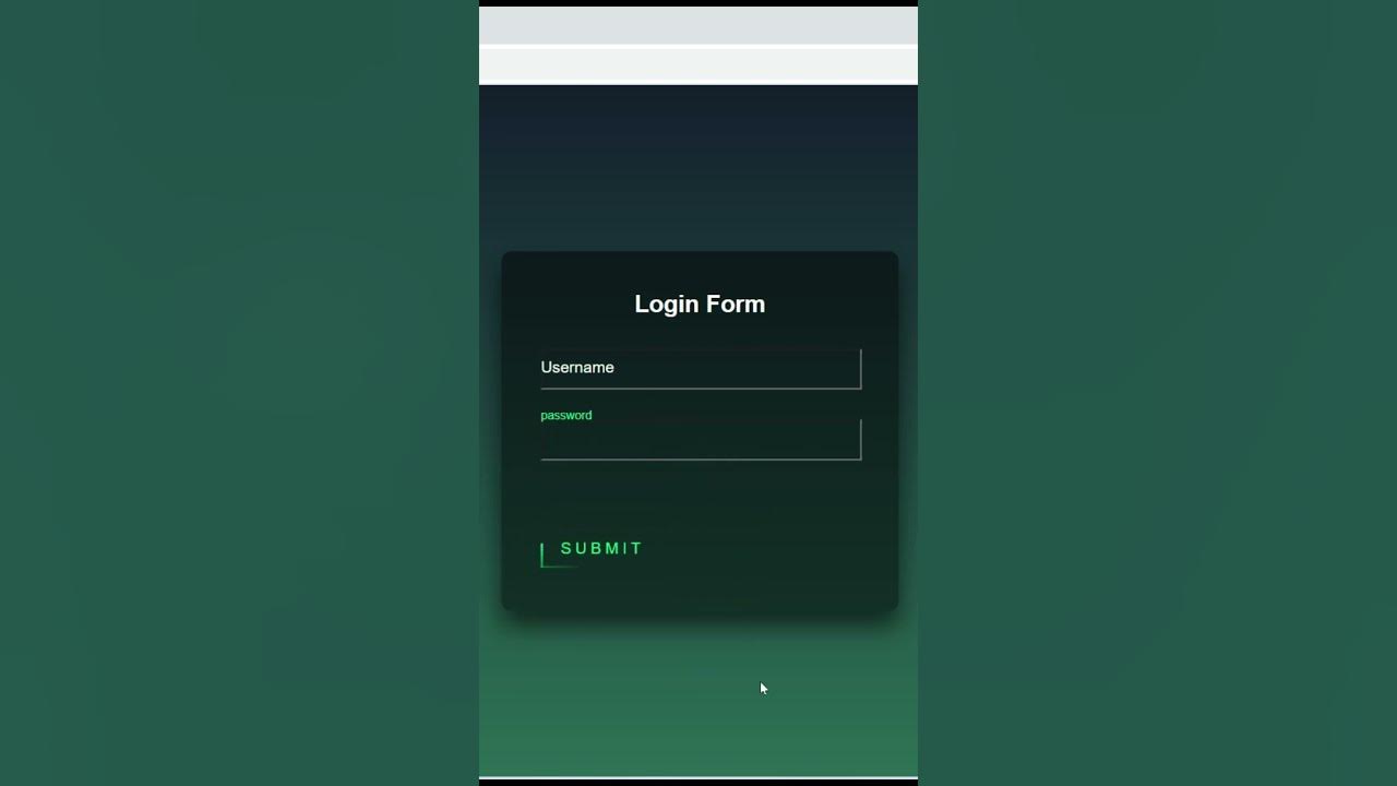 How To Create Login Form With Light Button Only Html And Csshtmlcsslogin Form Shorts Youtube