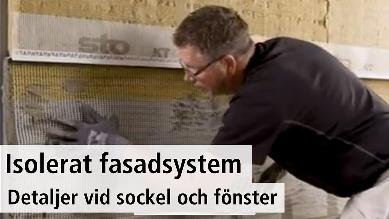 Isolerat fasadsystem - detaljer vid sockel och fönster - YouTube