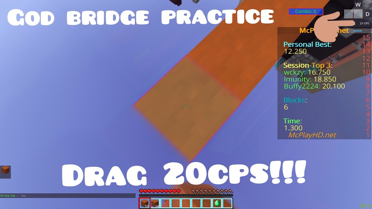 Minecraft God Bridge Practice...... - YouTube