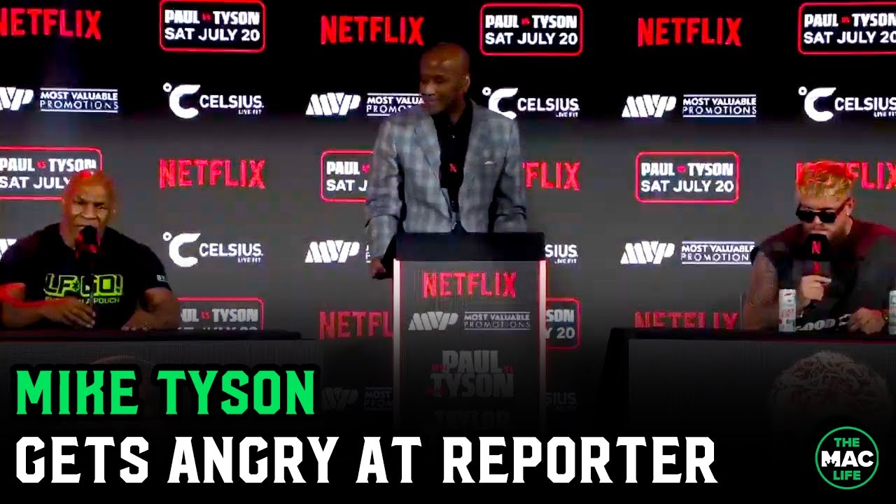 Mike Tyson gets angry at reporter: "What did you just call me ...