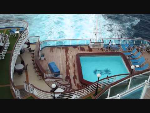 OUR BEAUTIFUL BALCONY STATEROOM PLUS VIEW OF BACK OF SHIP, ON THE RUBY ...