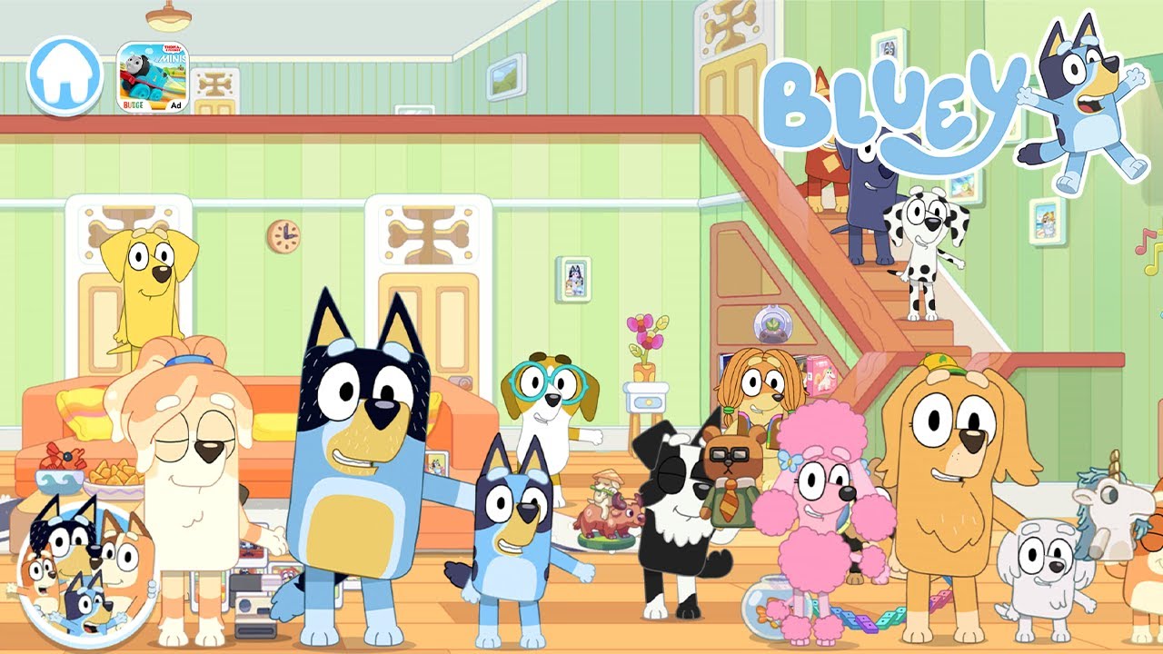 🌈🌈Bluey, Coco & Bluey Dancing In Livingroom With Bandit & Chilli Bluey ...