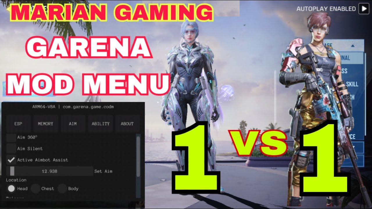 CALL OF DUTY MOD MENU GARENA 1vs1 GAMEPLAY IYAK ANG KALABAN DITO😂 Use ...