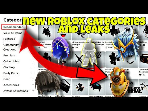 New Roblox Updates[NEW CATEGORY PAGE IN ROBLOX AND ALSO LEAKS] - YouTube