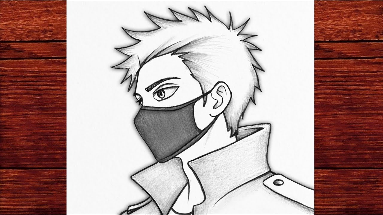 Masked Anime Character Drawing | Clean Lines & Soft Shading (Beginner ...