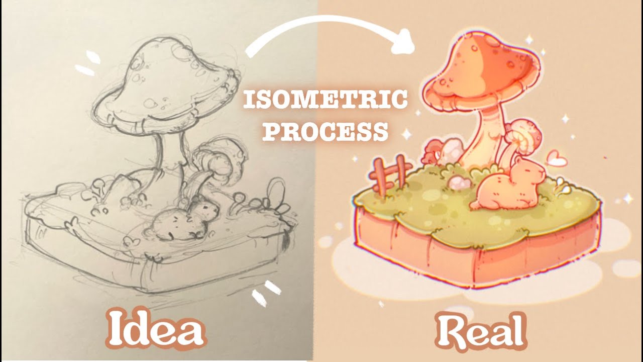 Draw with me - ISOMETRIC practice | Procreate art ASMR - YouTube