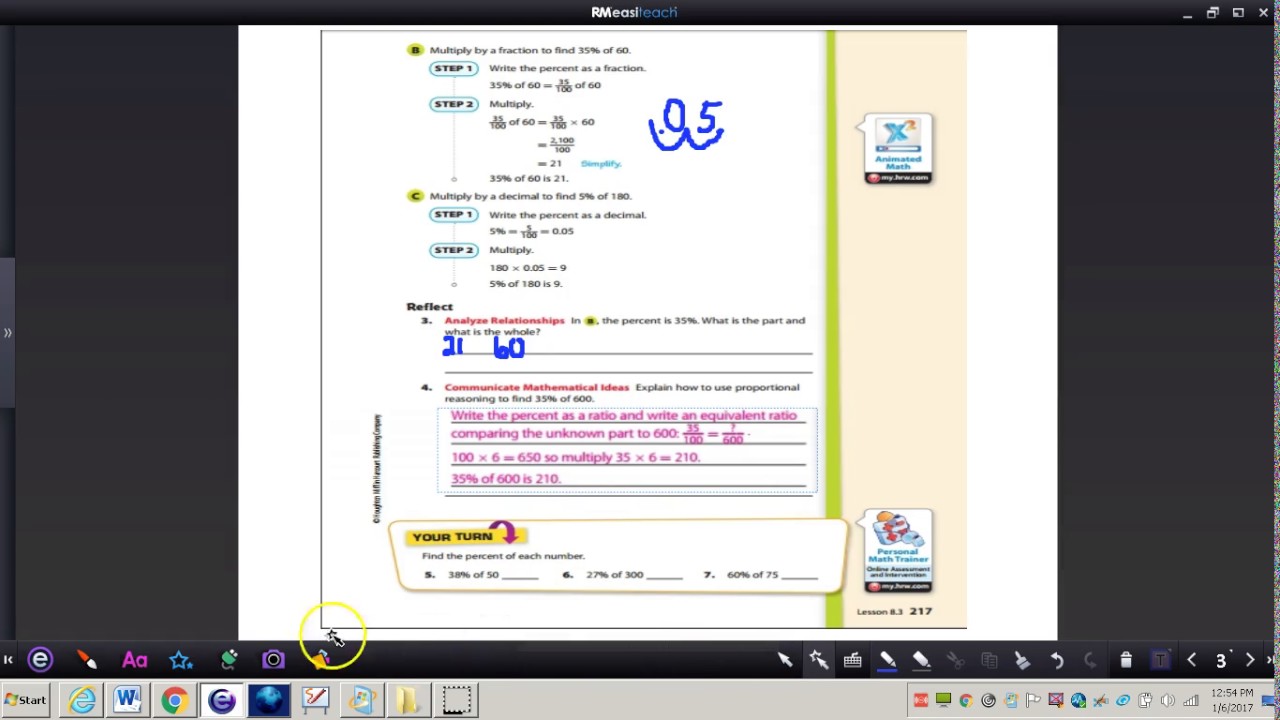 Lesson 8.3: Solving Percents - YouTube