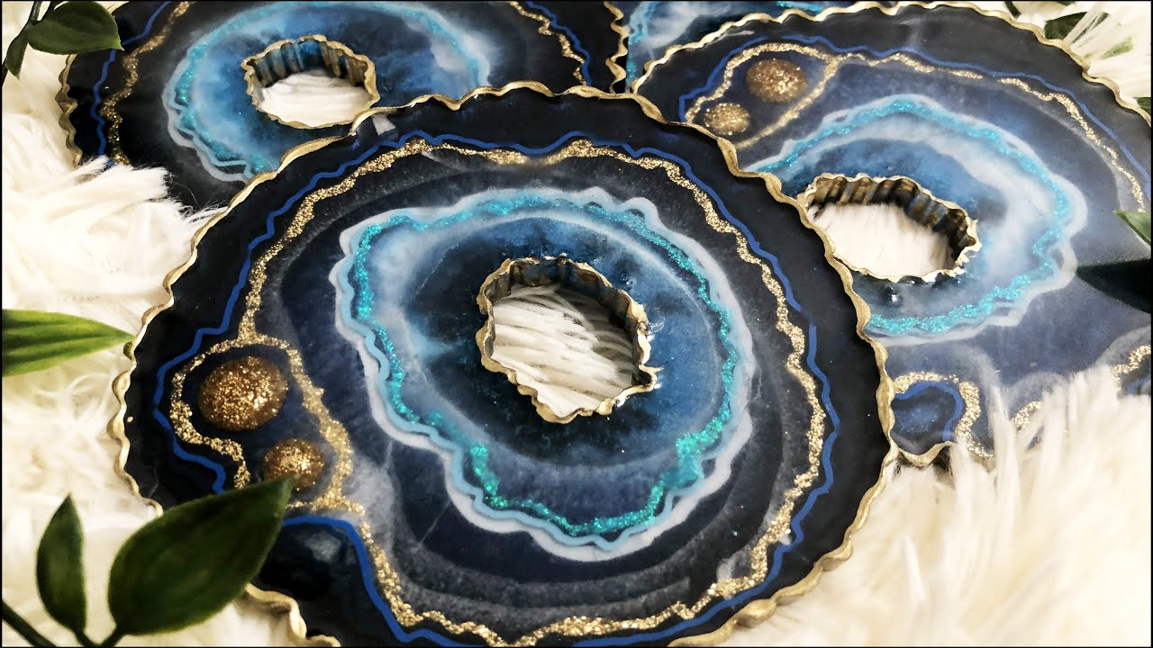 Resin geode style coasters - YouTube