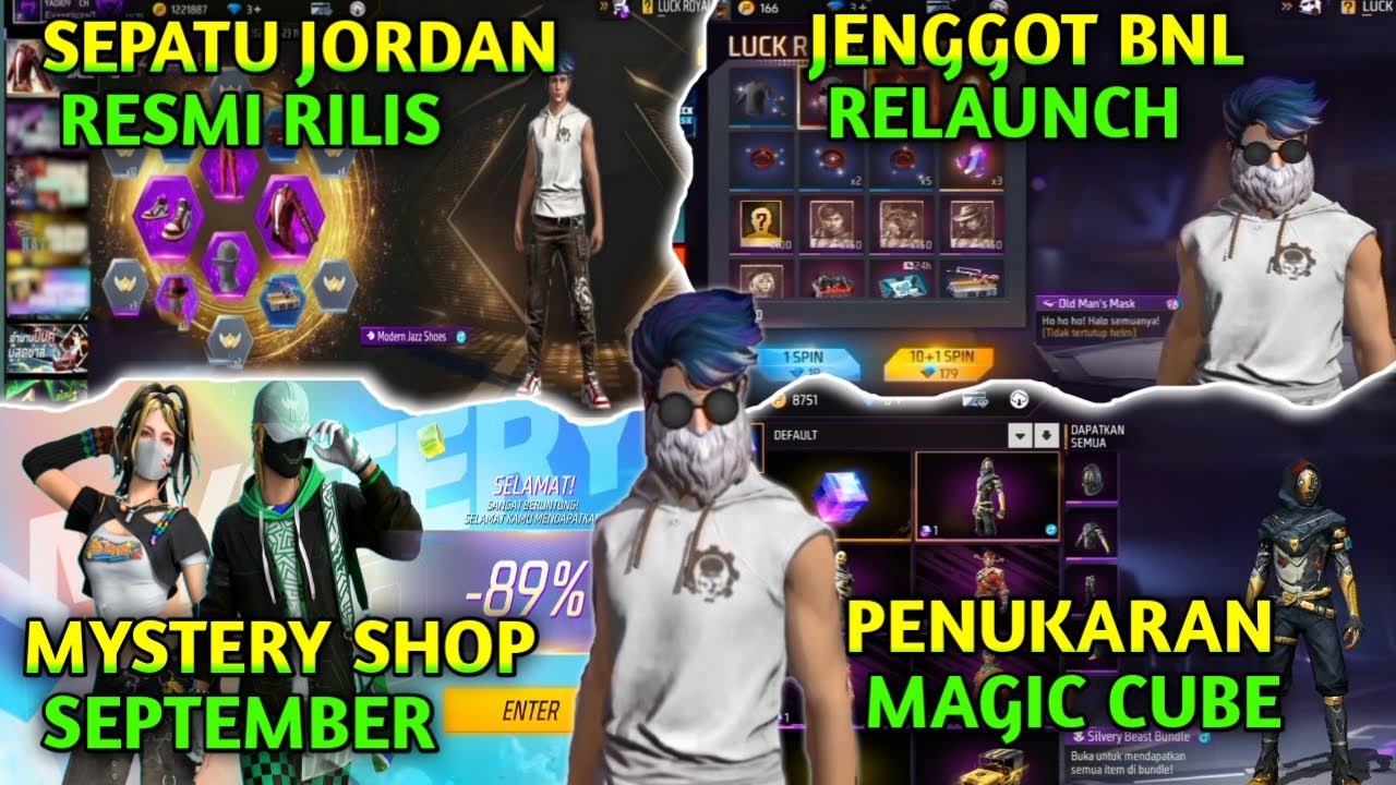 BOCORAN FF, SEPATU JORDAN RESMI DI RELAUNCH, JENGGOT BNL KAPAN RILIS ...
