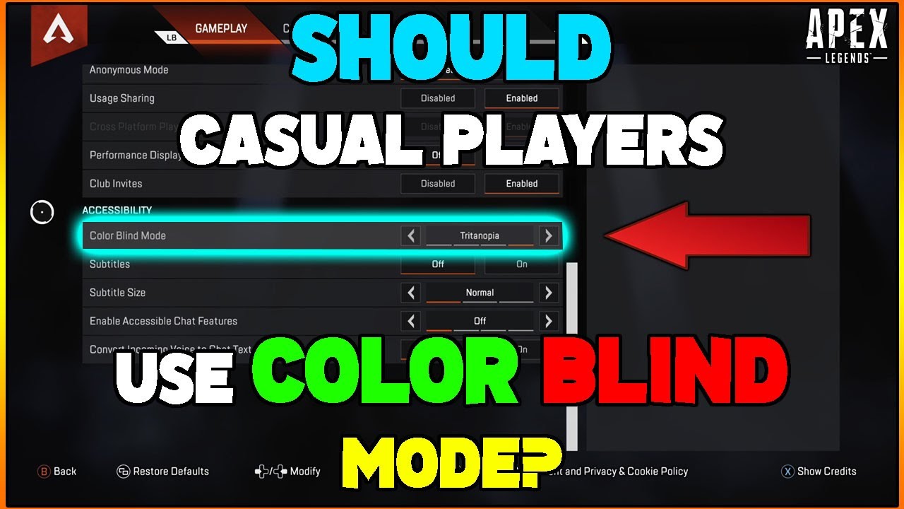 Should CASUAL PLAYERS use COLOR BLIND MODE? - Apex Legends - YouTube