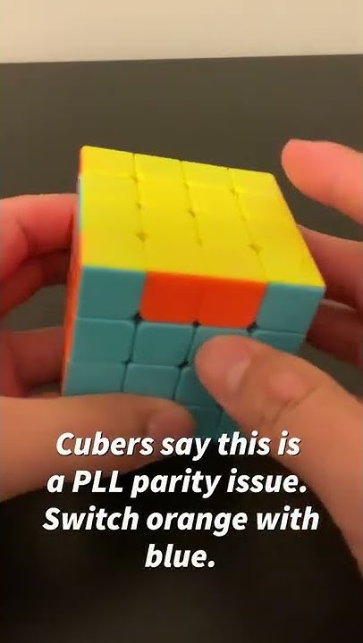 4x4 cube: step 10 PLL parity algorithm - YouTube