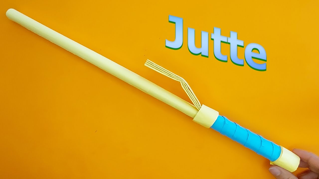 Easy DIY Samurai Style Weapon - Papercraft Jutte Baton how to - YouTube