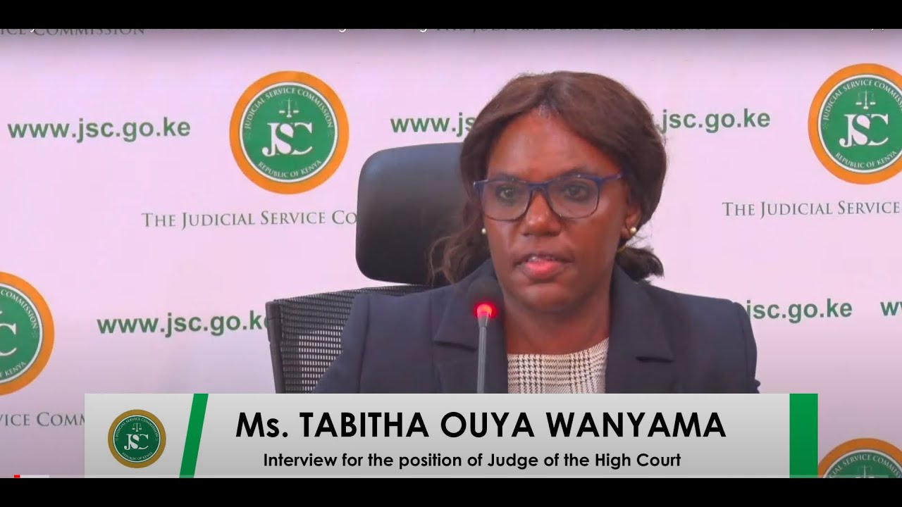 Ms. Tabitha Ouya Wanyama Interview for the position of Judge of the ...