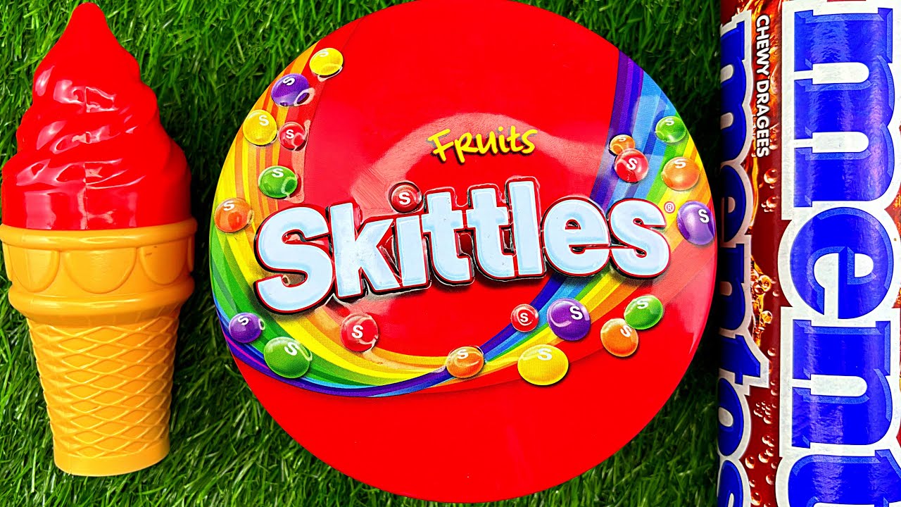 Satisfying Video | Unpacking 1 Rainbow Skittles Containers with Color ...