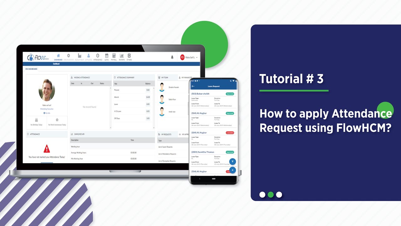TUTORIAL # 3 | How to apply Attendance Request using FlowHCM - YouTube