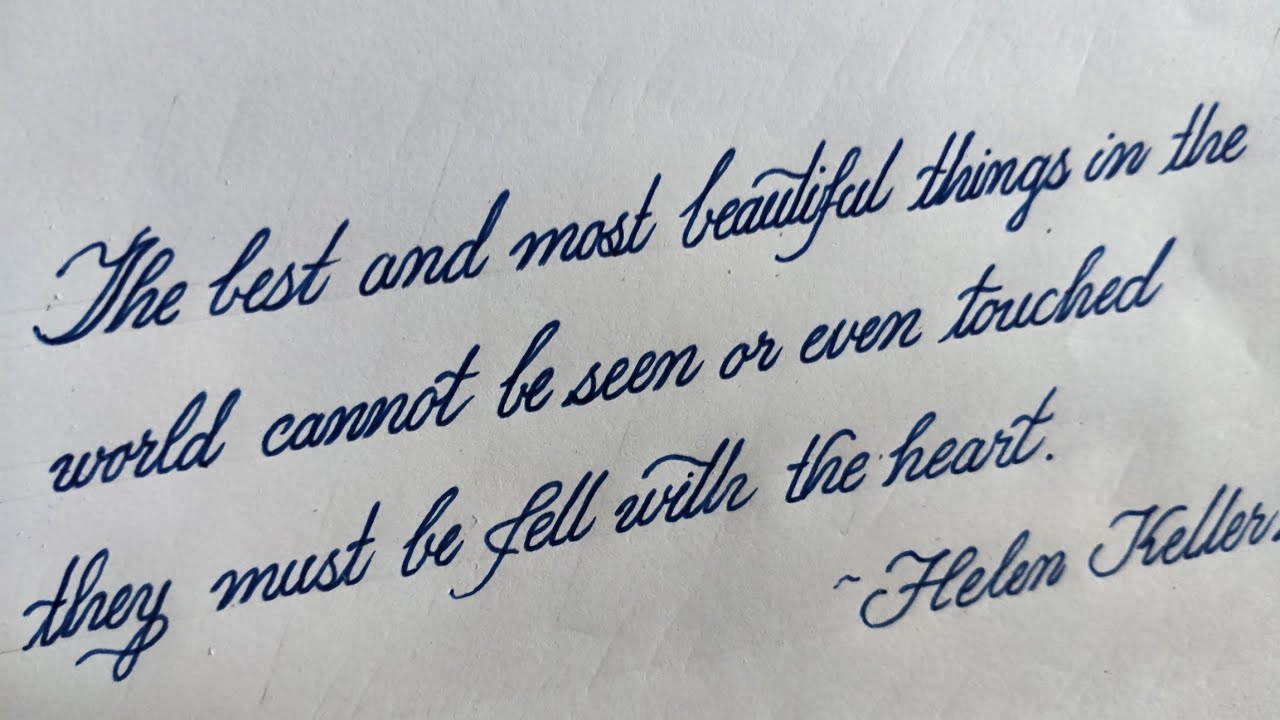 Beautiful English handwriting. - YouTube