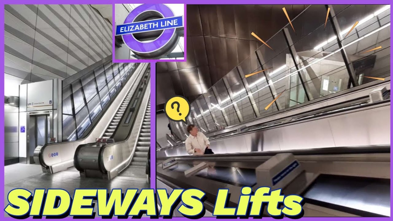 amazing SIDEWAYS LIFTS alongside escalators at Liverpool Street ...