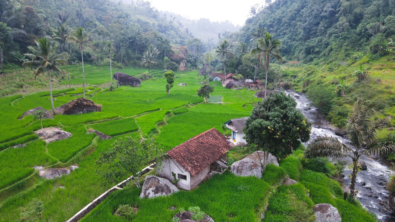 Tak Disangka Seindah Ini Kampung Di Pinggir Sungai. Pemandangan Alam ...