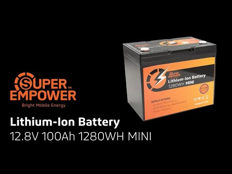 SUPER EMPOWER 12.8V 100A mini Lithium-Ion Battery - YouTube