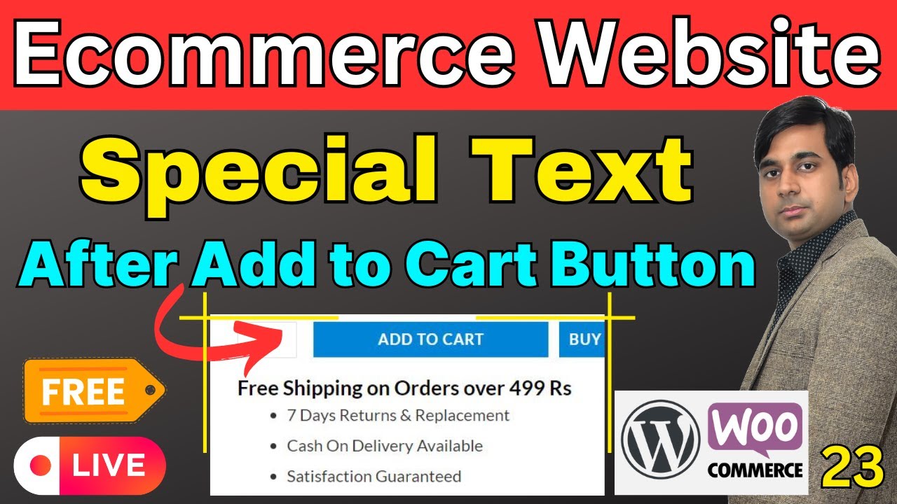 How to Add Special Text After Add to Cart Button in Product Page of Own ...
