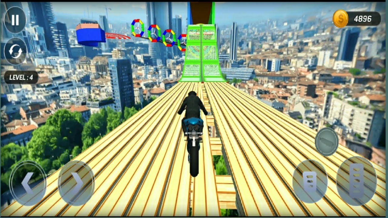 Bike stunt ramp game new game #1 part sahil gamer 9.0 - YouTube