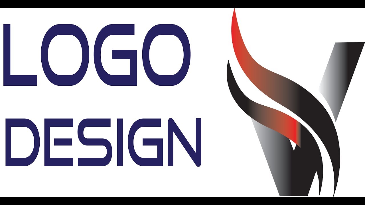 Logo design-How to create a logo-(V letter logo)-Illustrator Tutorial ...