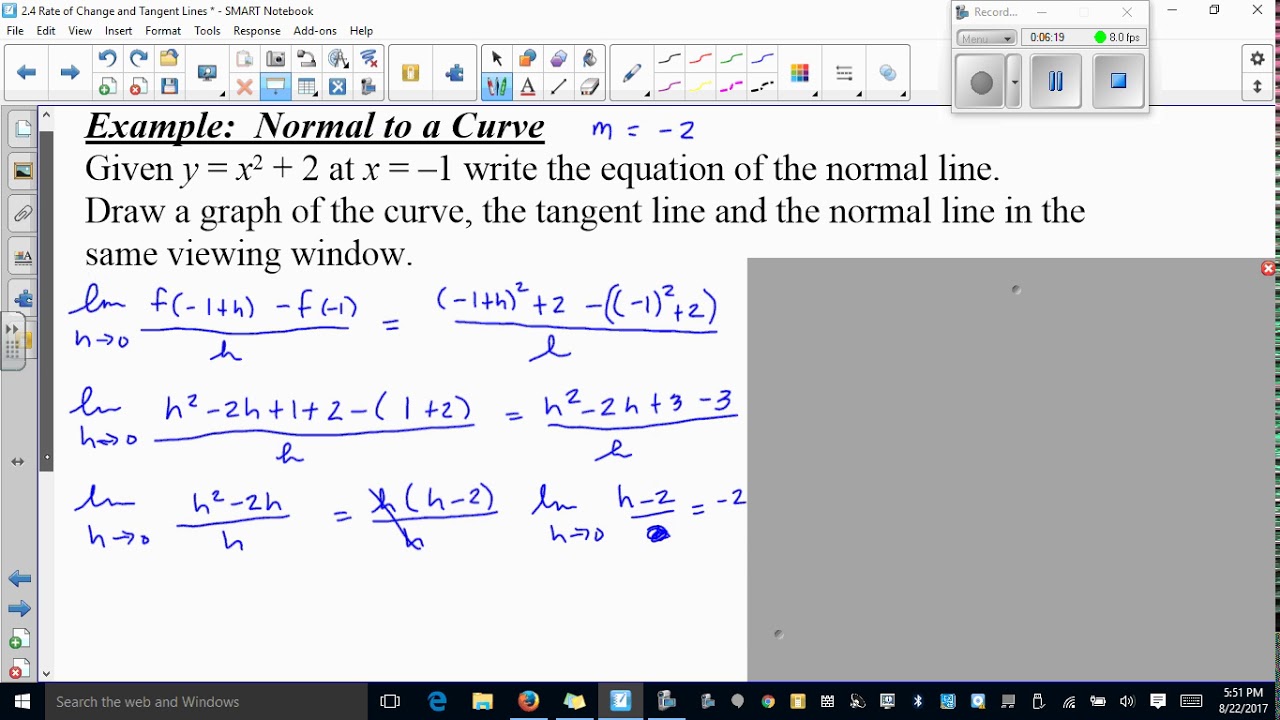 Calc 2 4 Part 2 Rate of Change and Tangent Lines - YouTube
