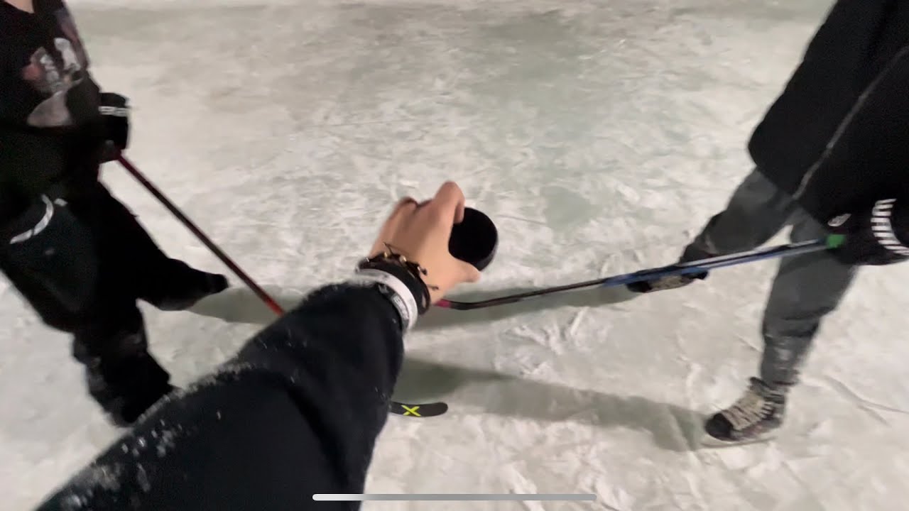 Game 1 Of The ‘Ice Rink Winter Hockey Games’ Featuring Ginga Ninja and ...