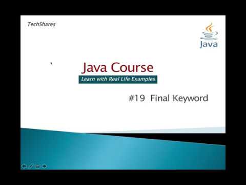 #19-Final Keyword | Java Course (For Beginners) with real life examples ...