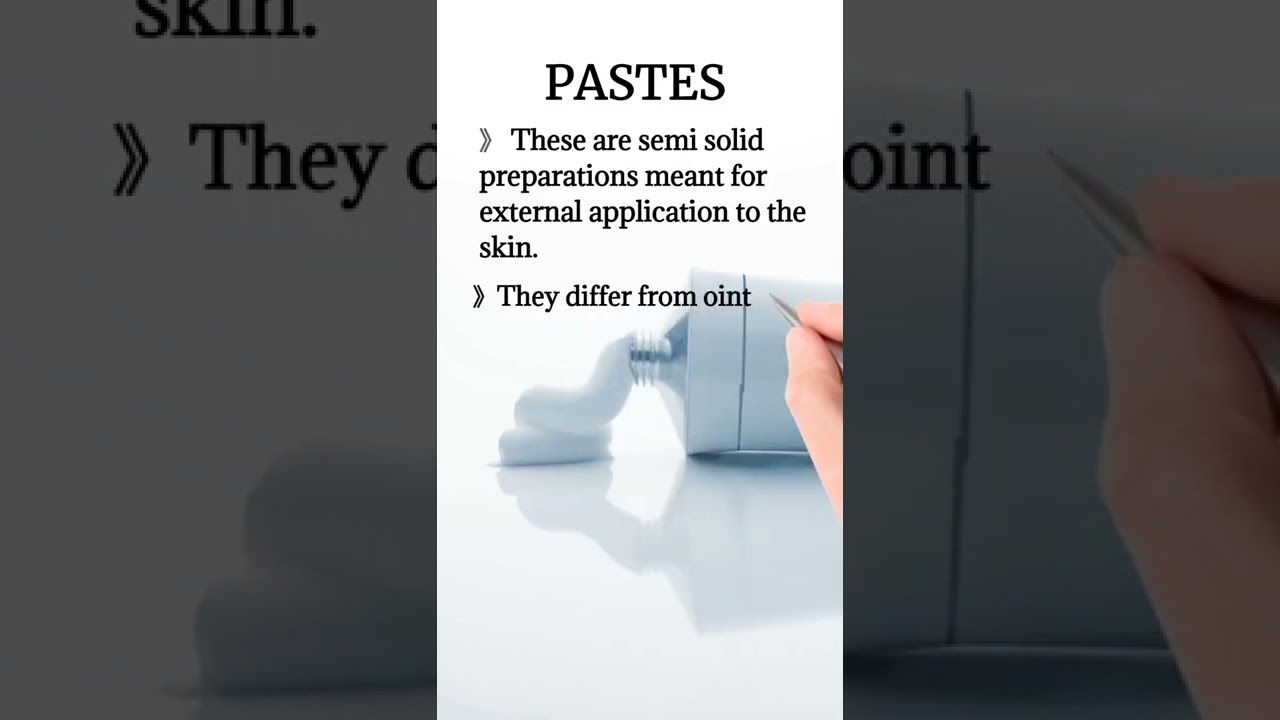 Pastes in pharmacy || Pharmaceutical Dosage forms || Pharmaceutics ...